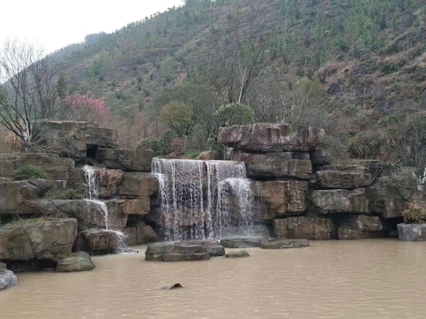 别墅水泥假山 庭院水泥塑山 定制批发