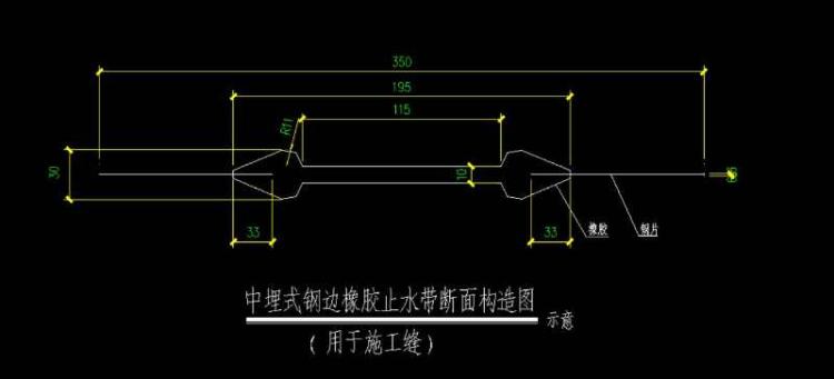 钢边橡胶止水带施工缝变形缝用定制防水厂家直销