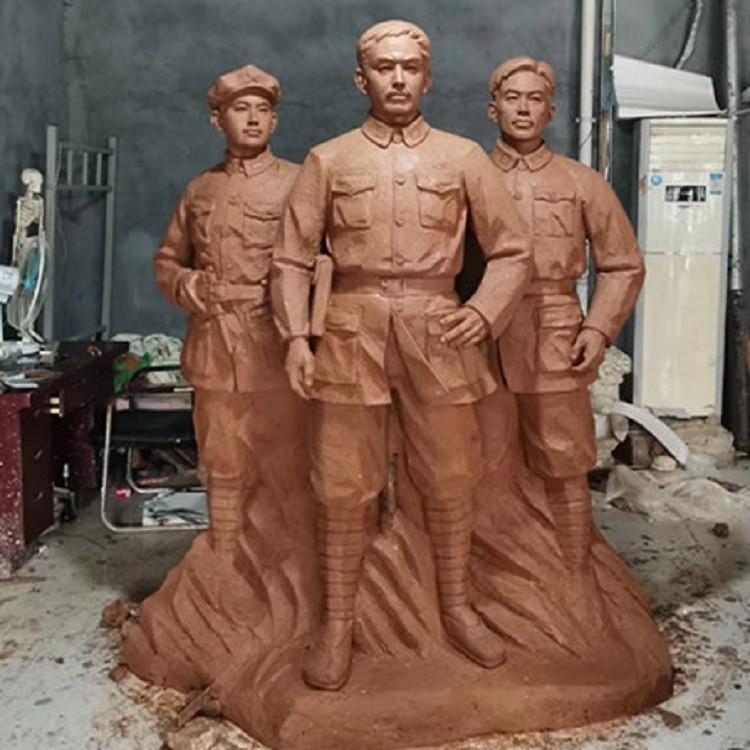 红砂岩革命雕塑