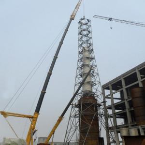 烟筒塔架厂家 30米高烟囱塔 钢结构角钢烟囱支架塔