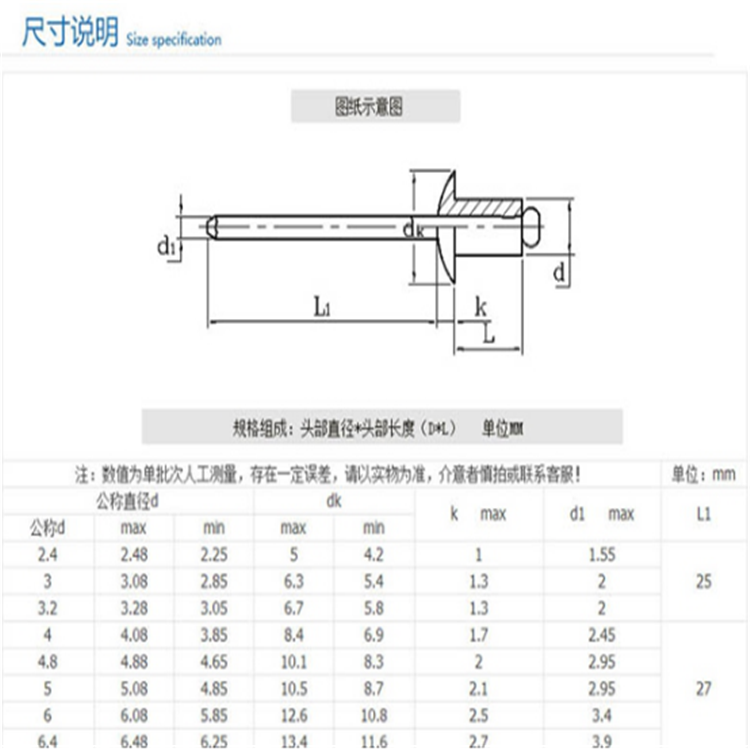 拉铆钉定制