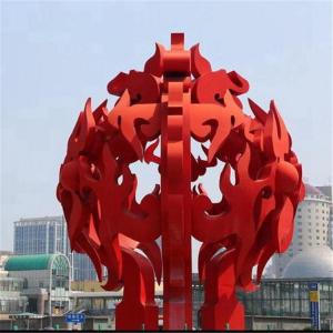 不锈钢红色革命宣传雕塑